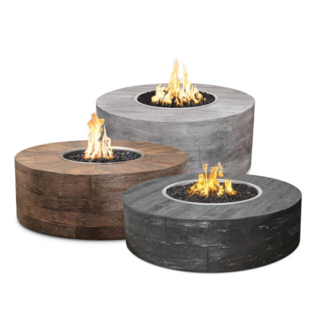 Sequoia Wood Grain Fire Pit - GFRC Concrete