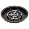 Round Oil Rubbed Bronze Drop In Fire Pit Pan supplied with Burner