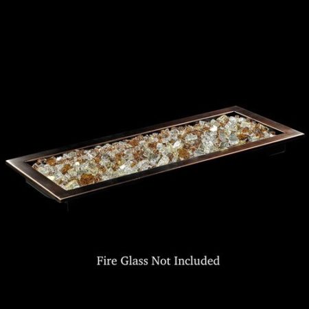 Rectangular Oil Rubbed Bronze Drop-In Fire Pit Pan